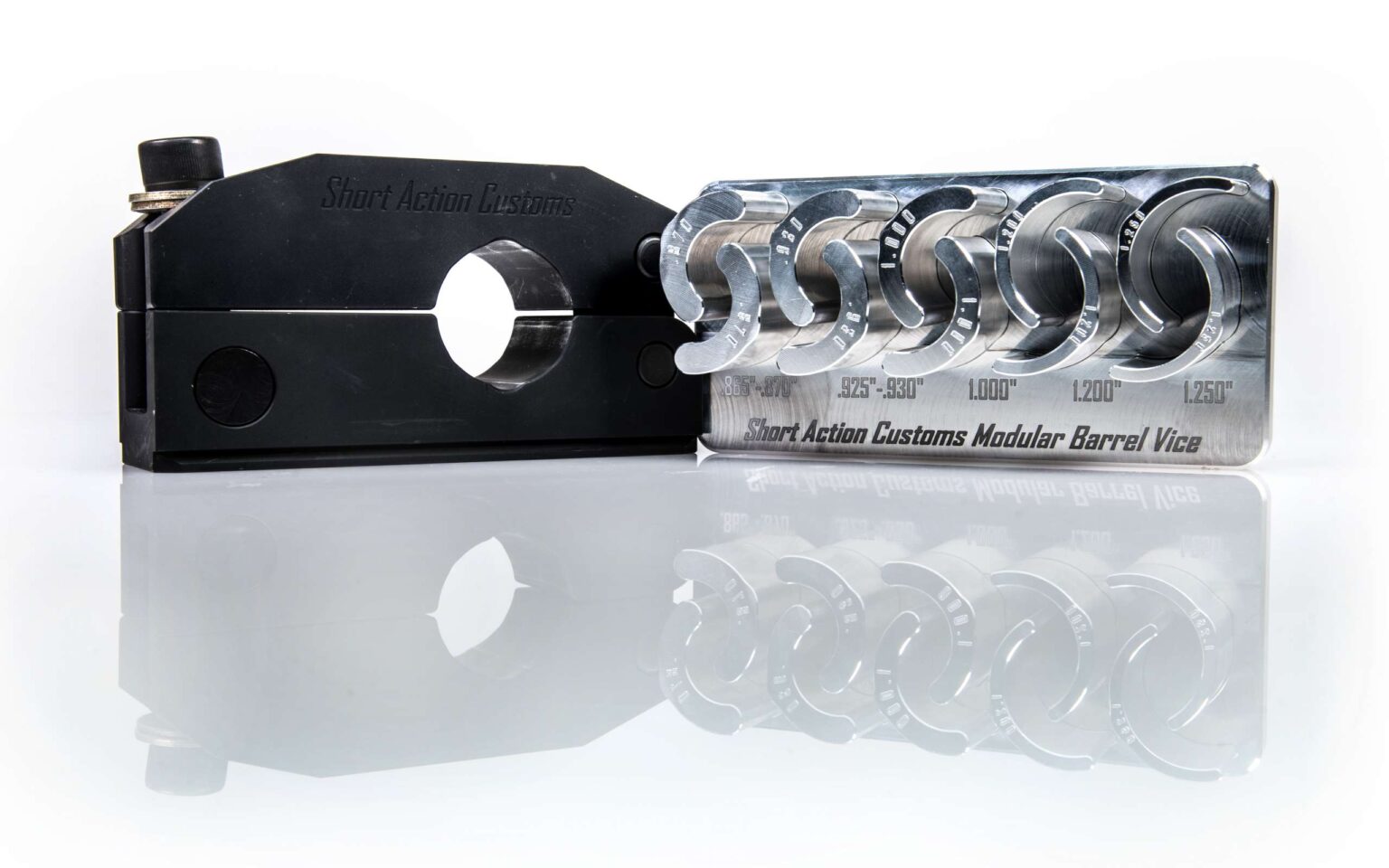 Modular Barrel Vise Kit: ARCA Mounting Base, 5 Bushing Sets, Bushing ...